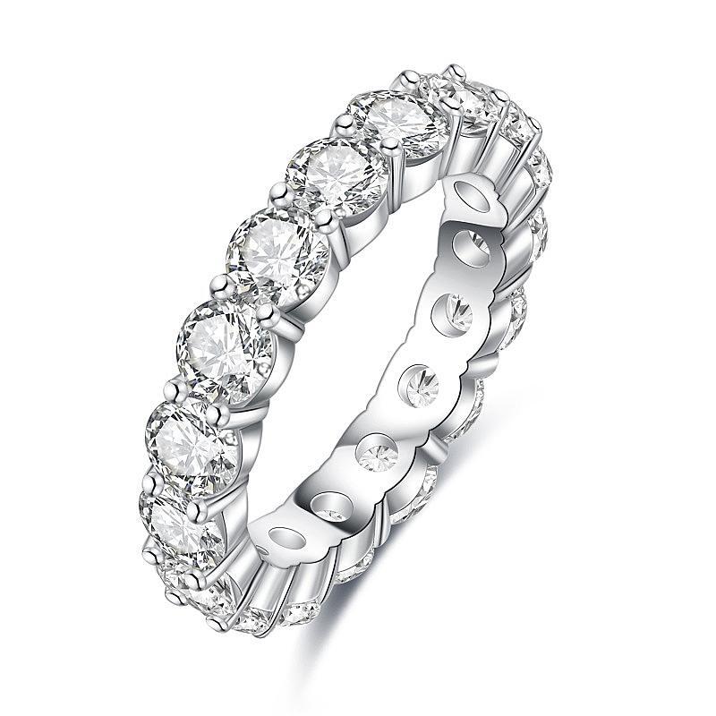 iiAthena 5.1CT Round Cut Moissanite Eternity Ring